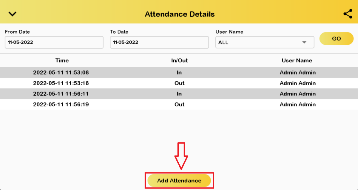 Attendance System – Using the attendance system – BIGPOS Support