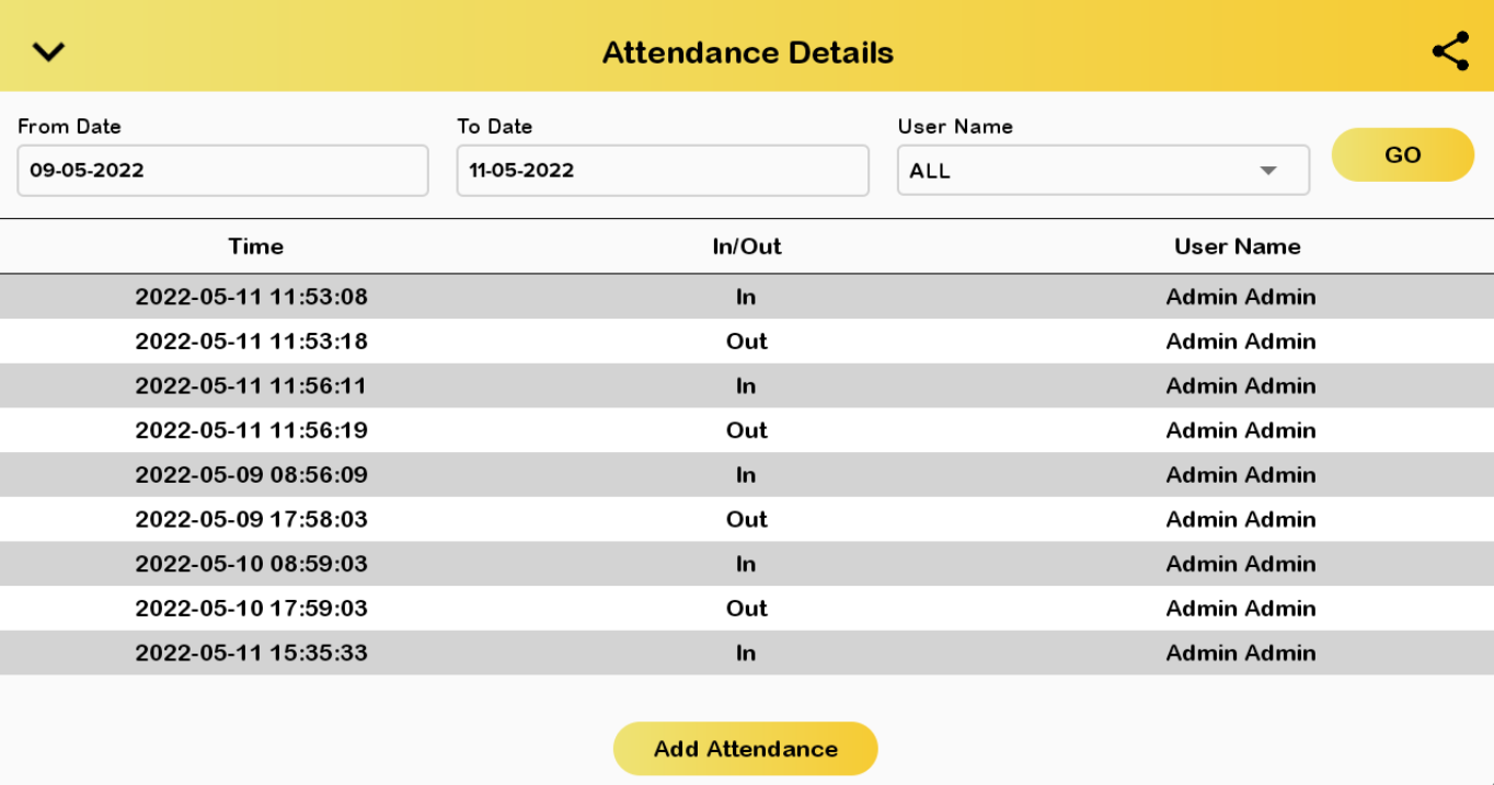 Attendance System – Checking the attendance system – BIGPOS Support