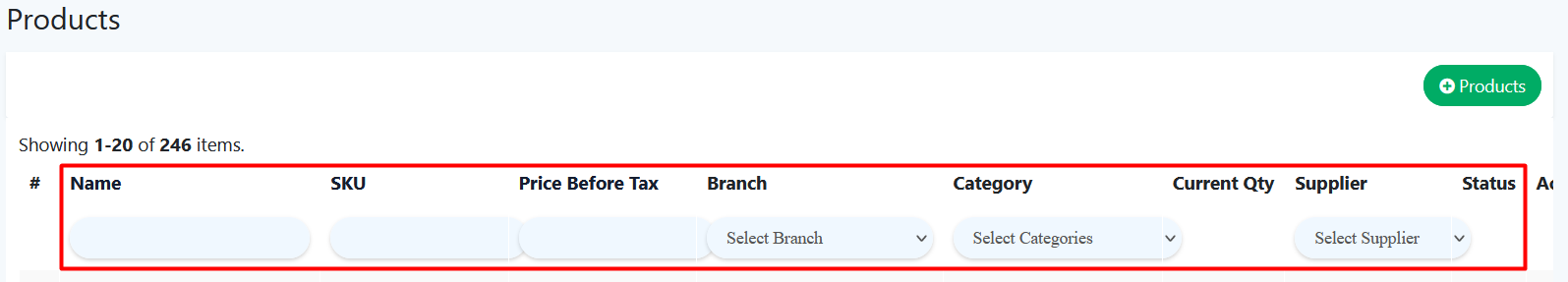 Products – Main Page – BIGPOS Support