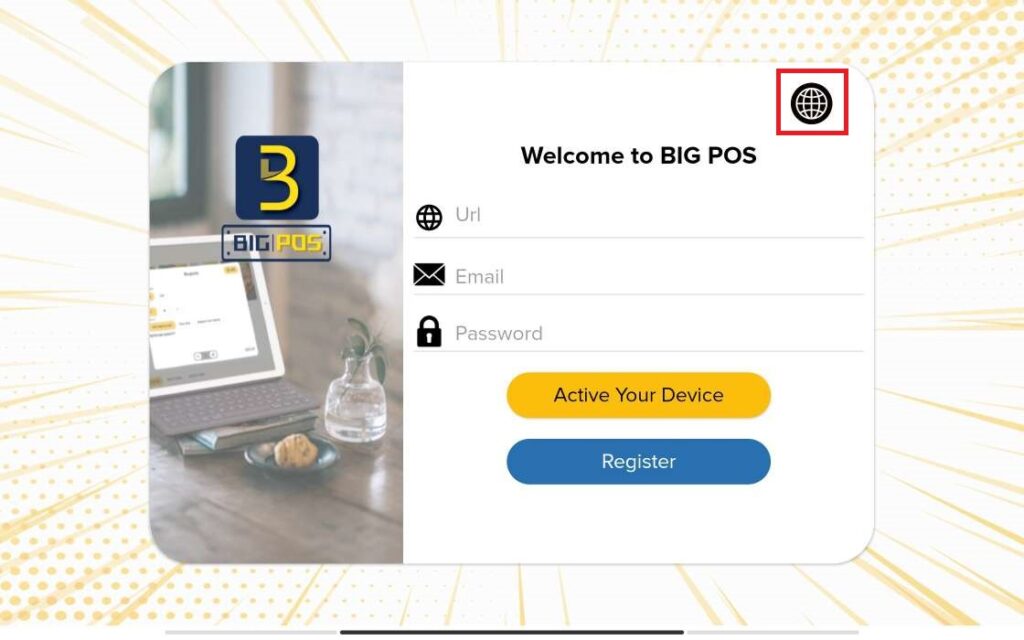 Settings – How to change language on login page? – BIGPOS Support