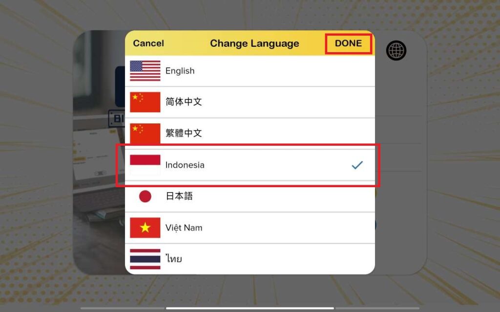 Settings – How to change language on login page? – BIGPOS Support