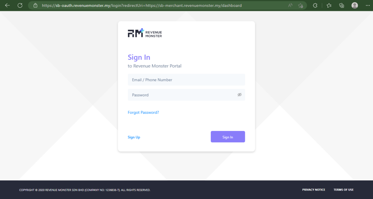 How to set up Revenue Monster payment on the official website for Web ...