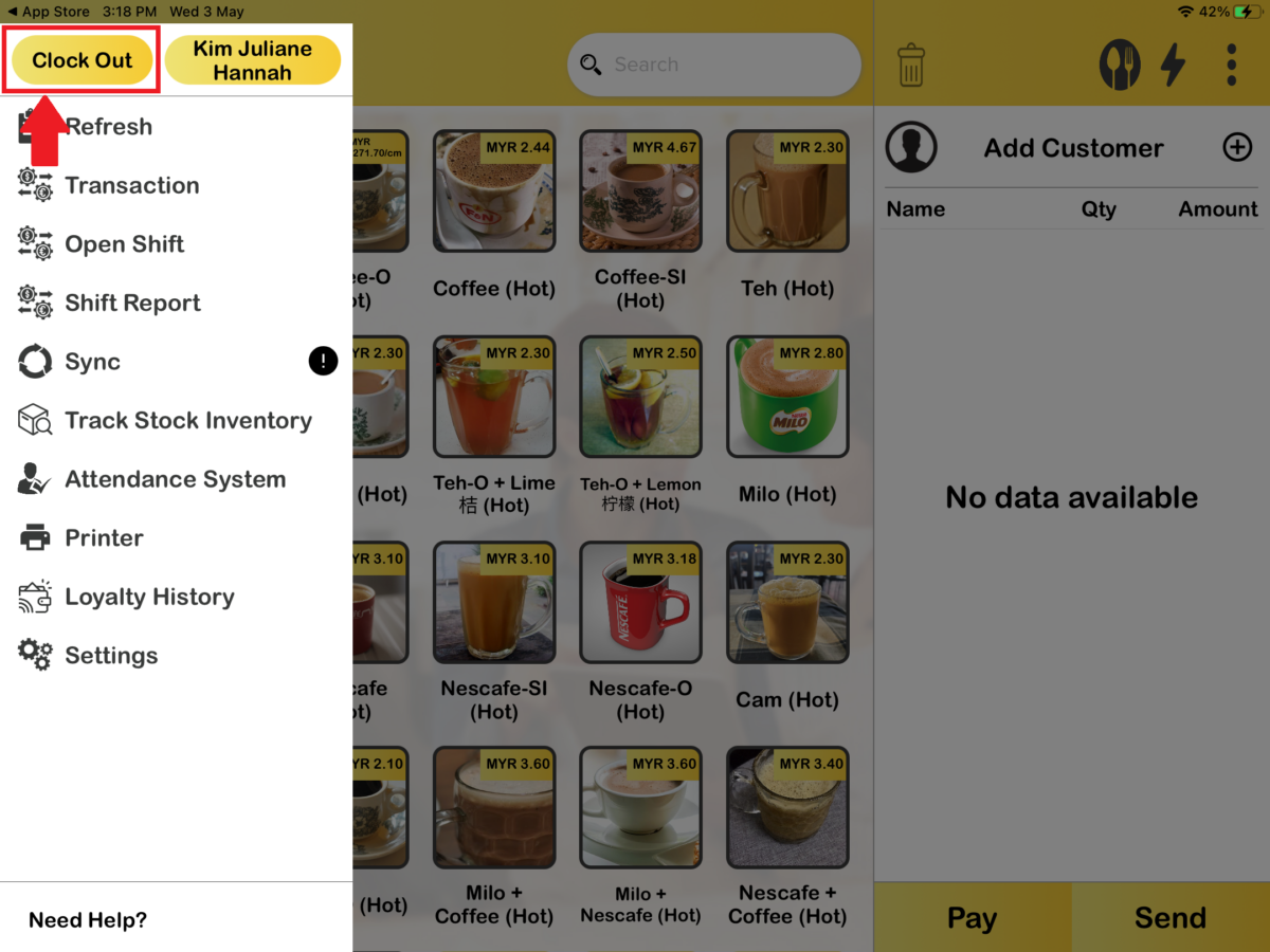 How to perform Clock-in/Clock-out in the BIGPOS app? – BIGPOS Support