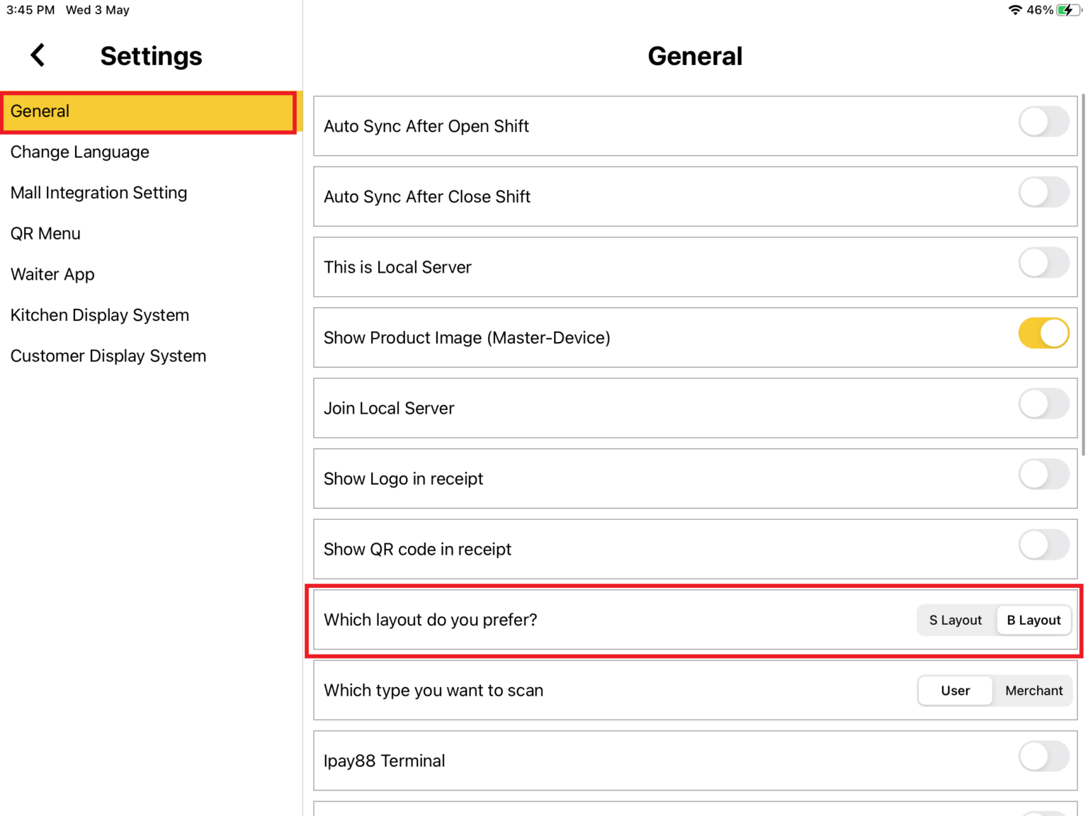 How to customize the POS display layout (S Layout/B Layout) in BIGPOS ...