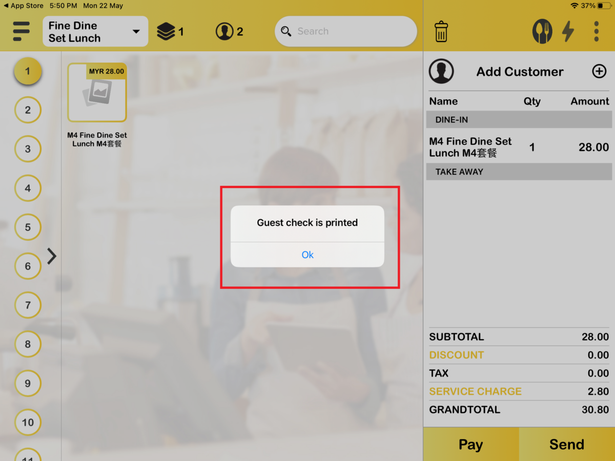 How to perform print Guest Check function in BIGPOS? – BIG POS Support
