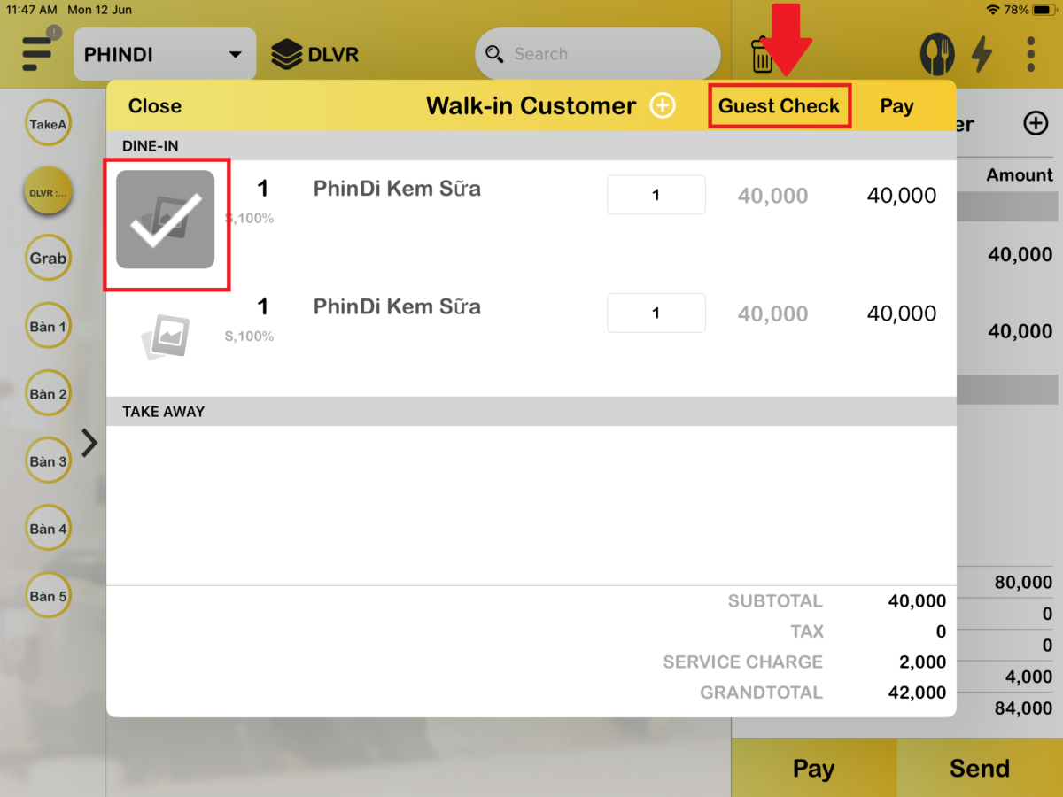 How to perform print Guest Check function in BIGPOS? – BIGPOS Support