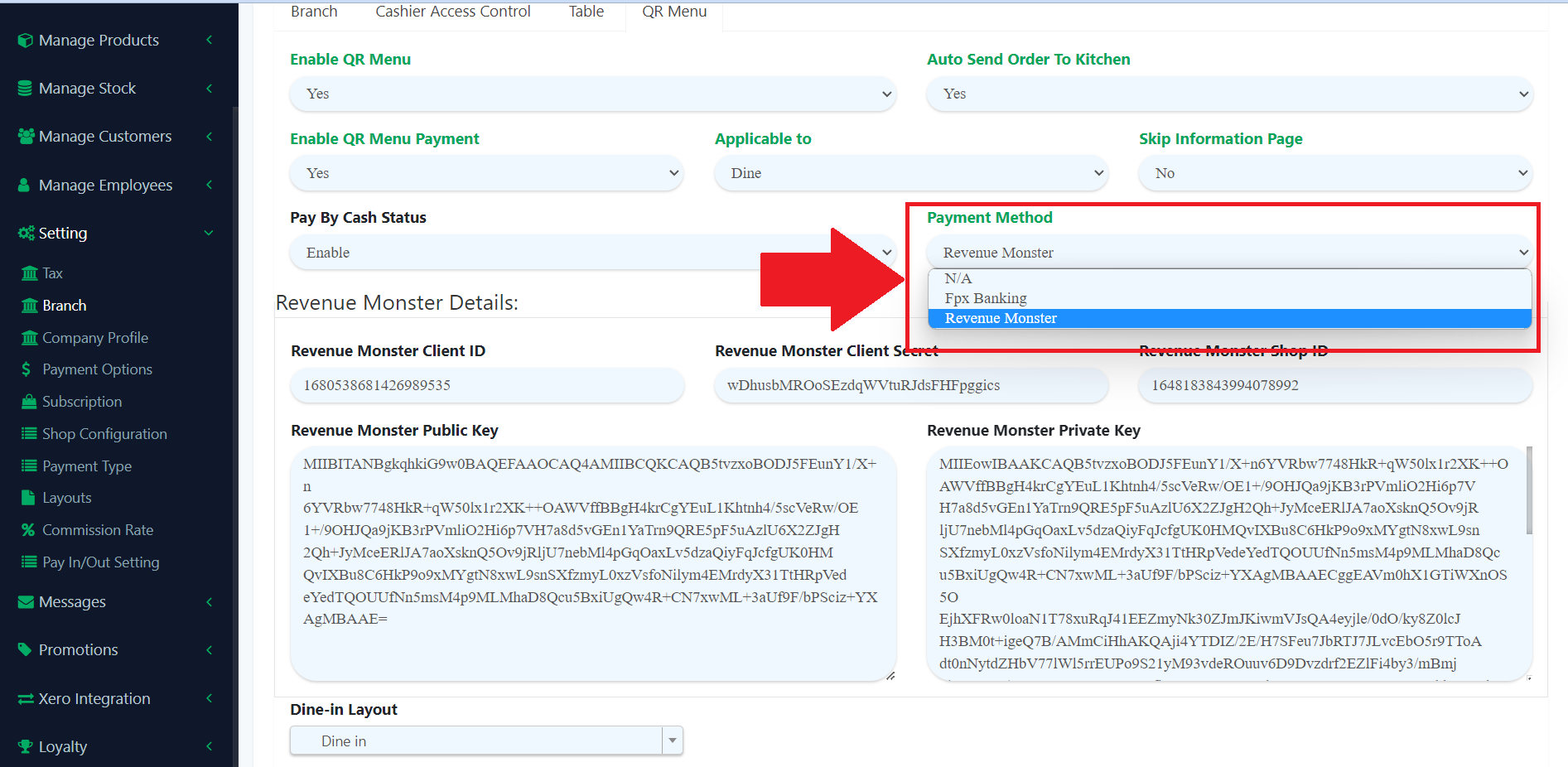 QR Menu – How to enable/disable the QR menu in web admin? – BIGPOS Support