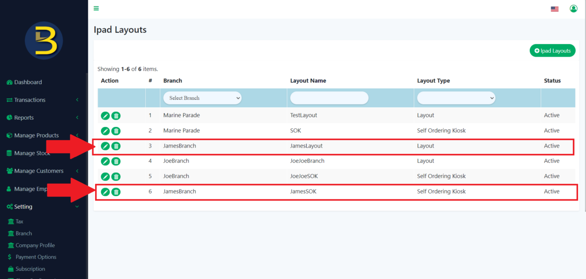 How to create an SOK layout and Main POS layout in web admin? – BIGPOS Support