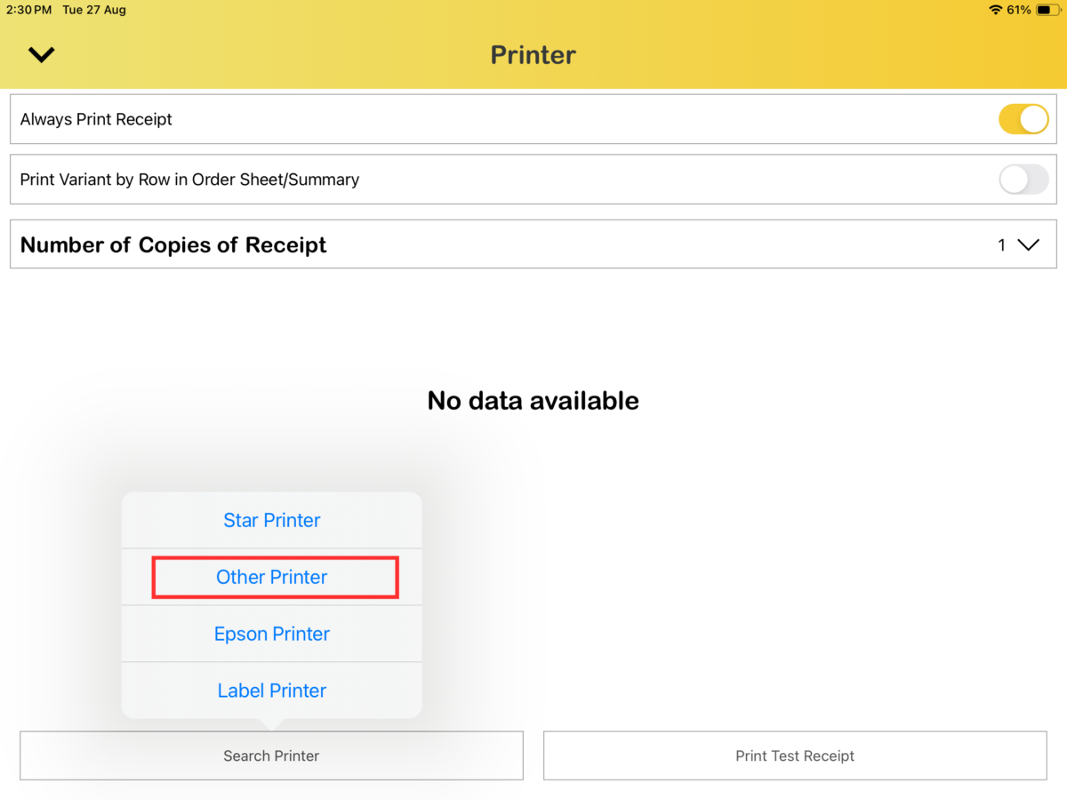 BLE Printer Connection – BIGPOS Support