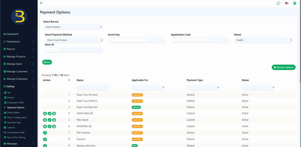 Razer Fiuu Payment Gateway – BIGPOS Support